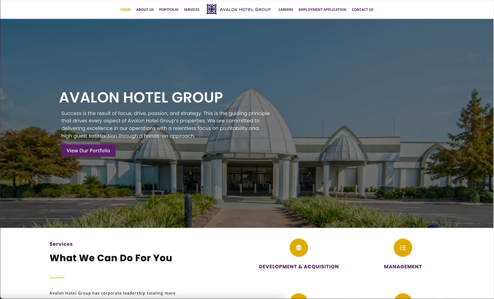 Avalon Hotel Group | Eight Hats Portfolio